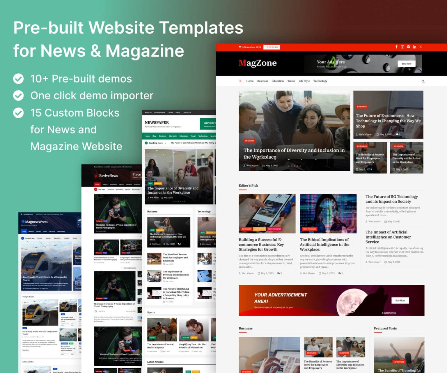 20+ Best Magazine Website Templates & Design Ideas (2025)